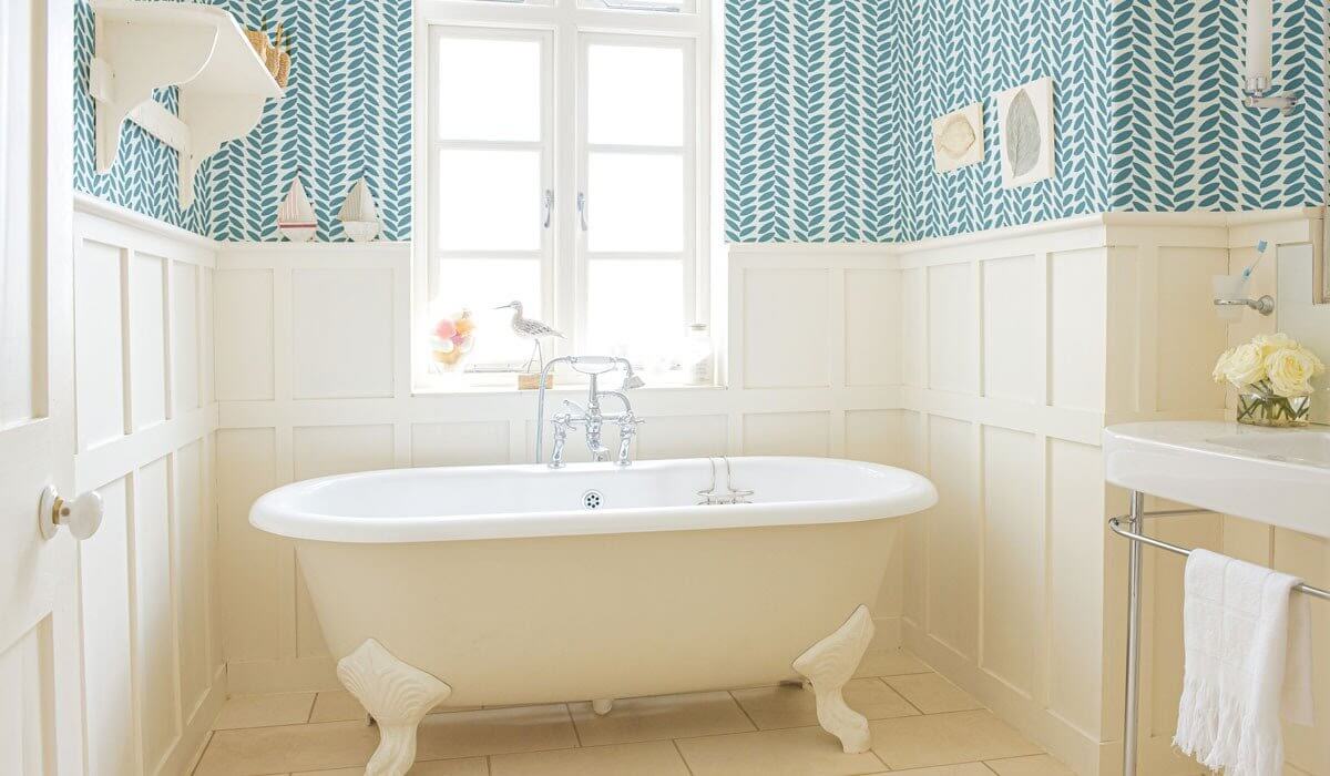 Colorful Bathroom Ideas: Removable Wallpaper | Walls by Me