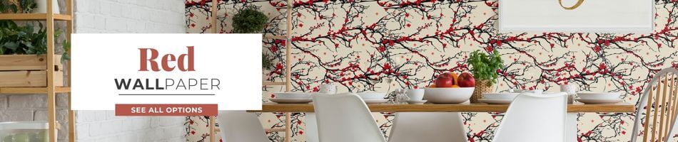 Red Peel and Stick Wallpaper | Self-Athesive | Walls by Me