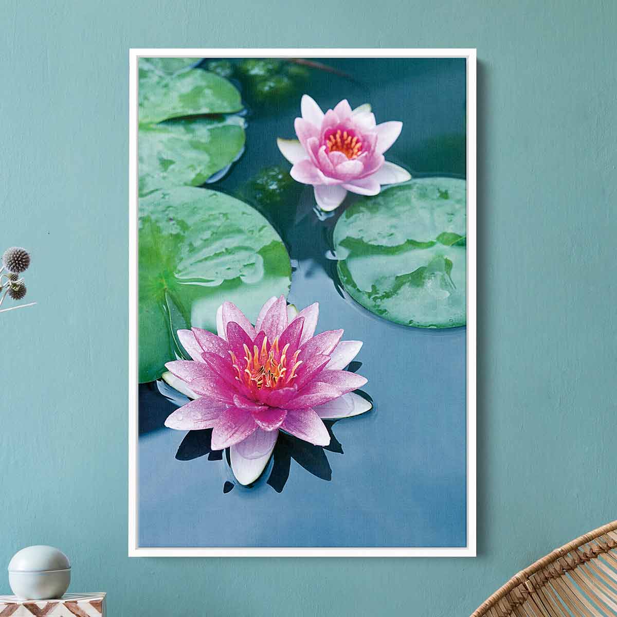 Pink Lotus Wall Art Canvas 1718 | Walls By Me
