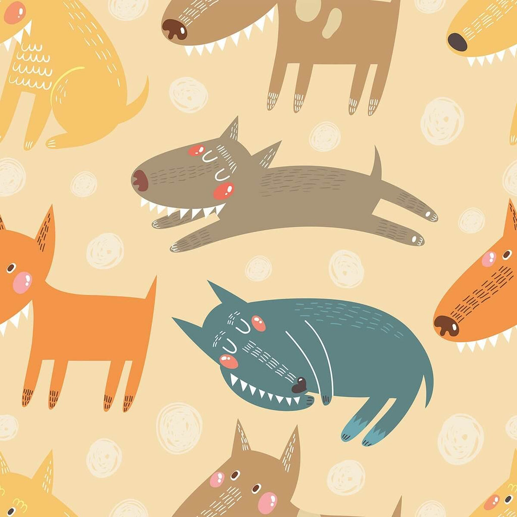 Baby's Room Wallpaper: Brown and Tan Dogs | Walls By Me