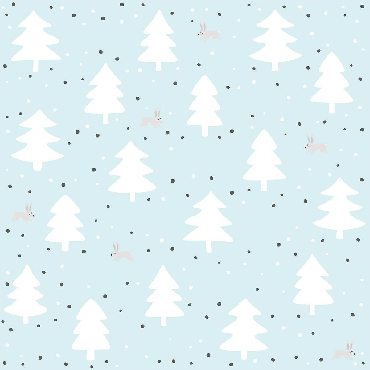 Baby's Wallpaper: Cute Blue Pine Tree Print | Walls By Me