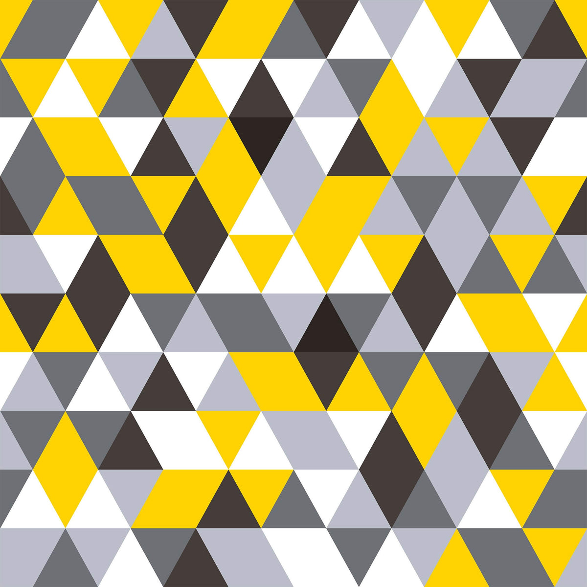 Yellow & Grey Triangles 3D Geometric Wallpaper | Walls By Me