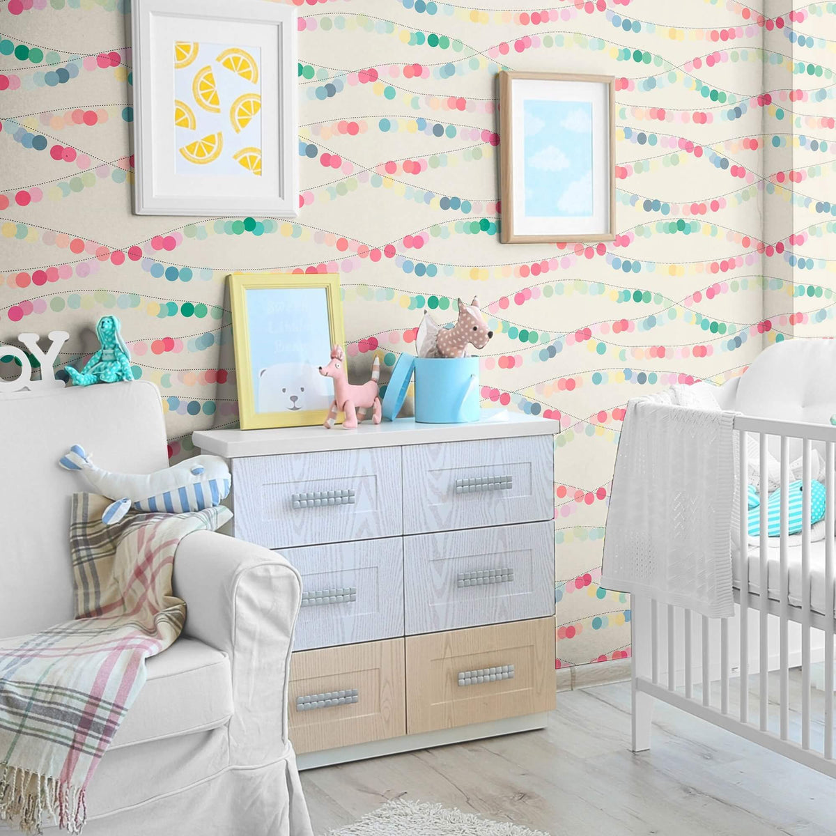 Tan Twinkle Lights Removable Wallpaper | Walls by Me