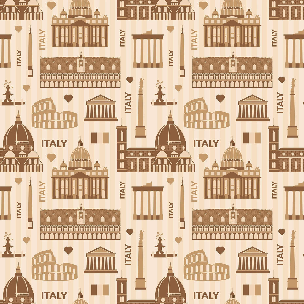Brown Travel Themed Removable Wallpaper | Walls By Me