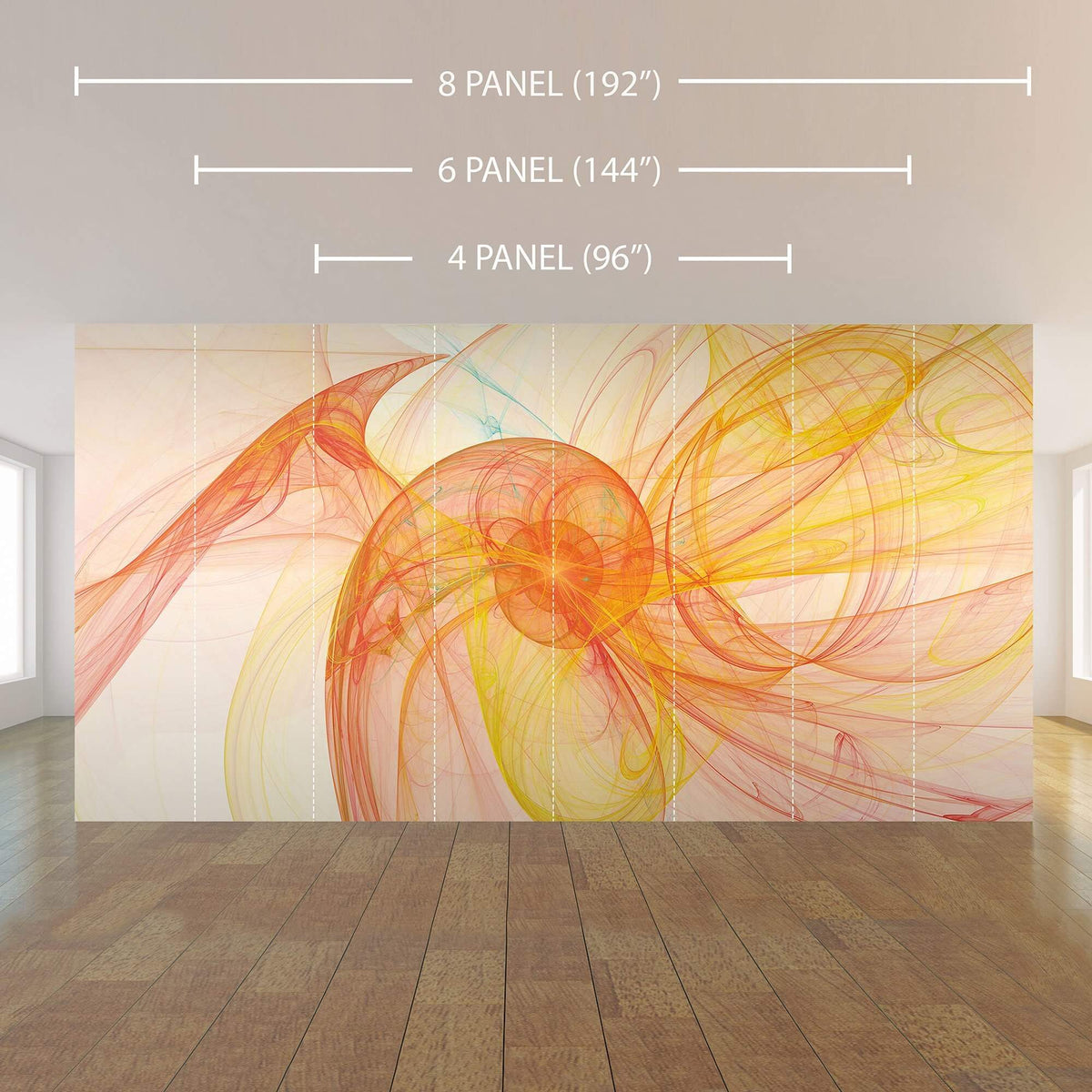 Orange Abstract Removable Wall Mural 6776| Walls By Me